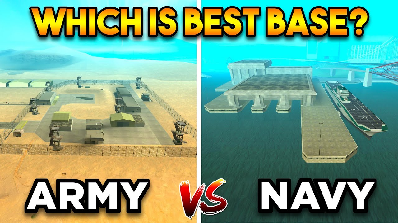 ARMY BASE VS NAVY BASE (WHICH IS BEST MILITARY BASE IN GTA SAN ANDREAS ...