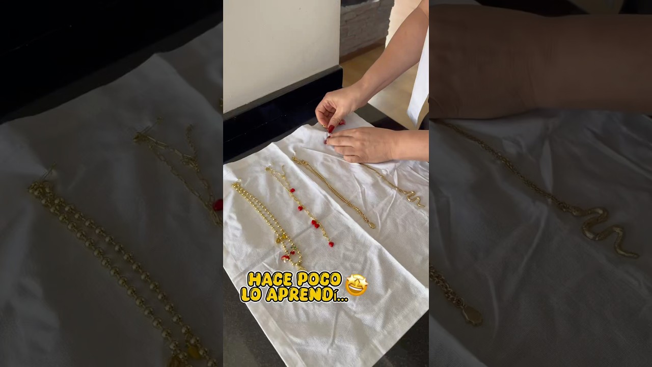 La mejor forma de guardar tus cadenas 🤩 #hacks #accessories #home #losabias - YouTube