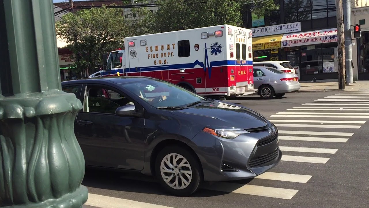 Elmont Fire Department Ambulance 706 Responding - YouTube