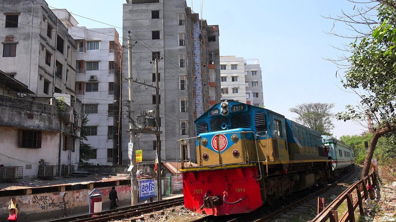 (4K Ultra HD) Non-stop Subarna Express Train of Bangladesh Railway ...