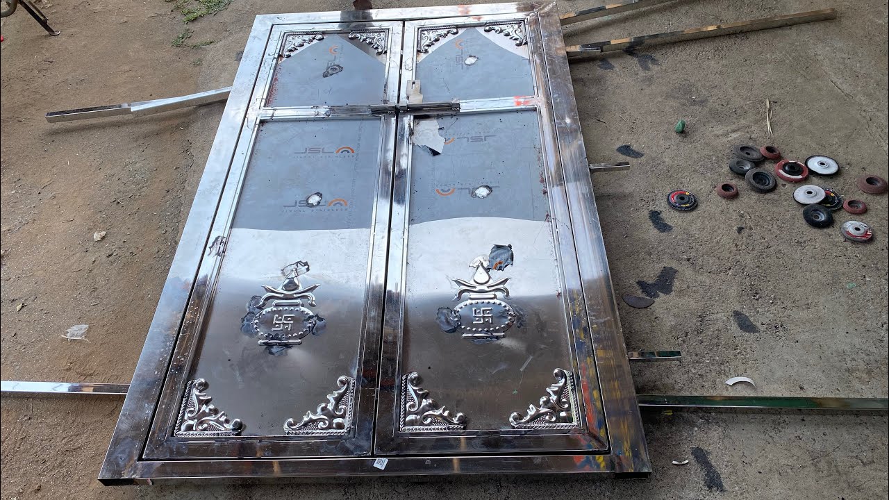 Steel Gate | stainless steel gate making sheet gate simple #steel # ...