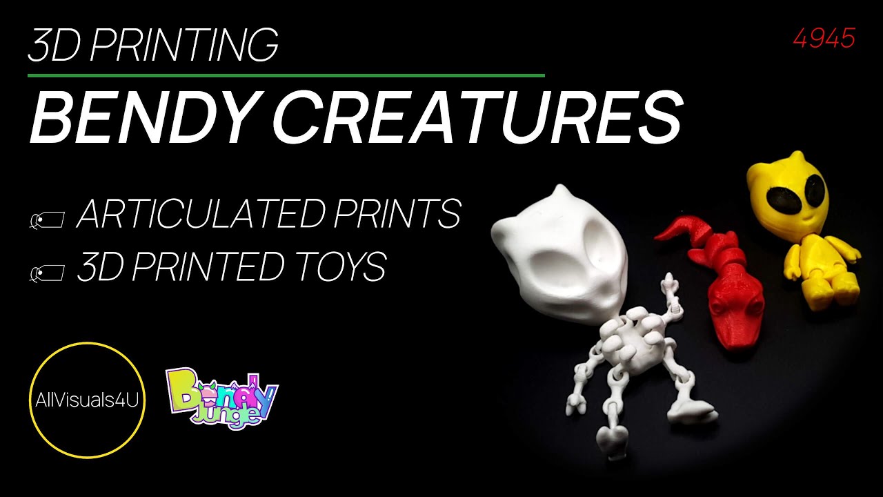 👽🦎 3 Awesome Bendable 3D Prints - Beautiful 3D Prints - 3D Printed Toys ...