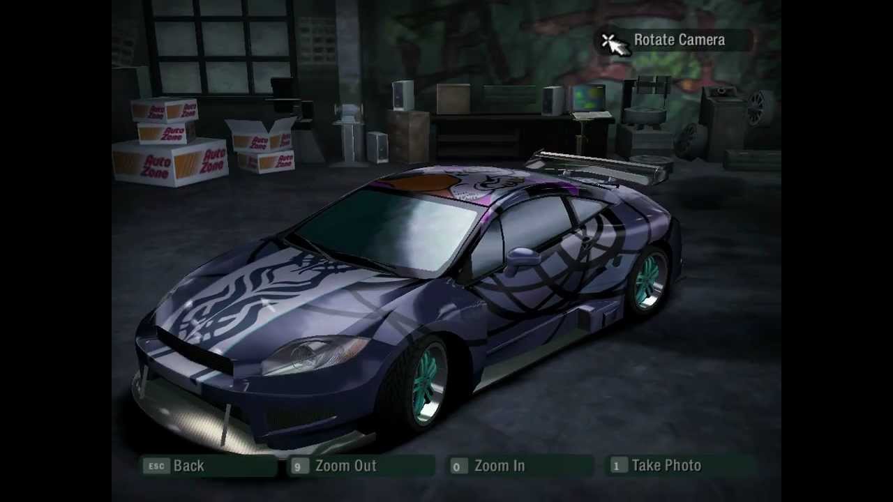 NFS Carbon Career mode garage cars showcase - YouTube