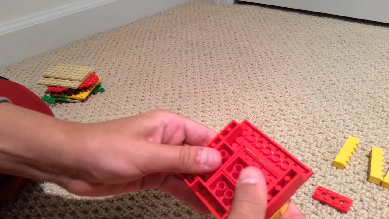 Simple tutorial Lego buger and fries part 1 - YouTube