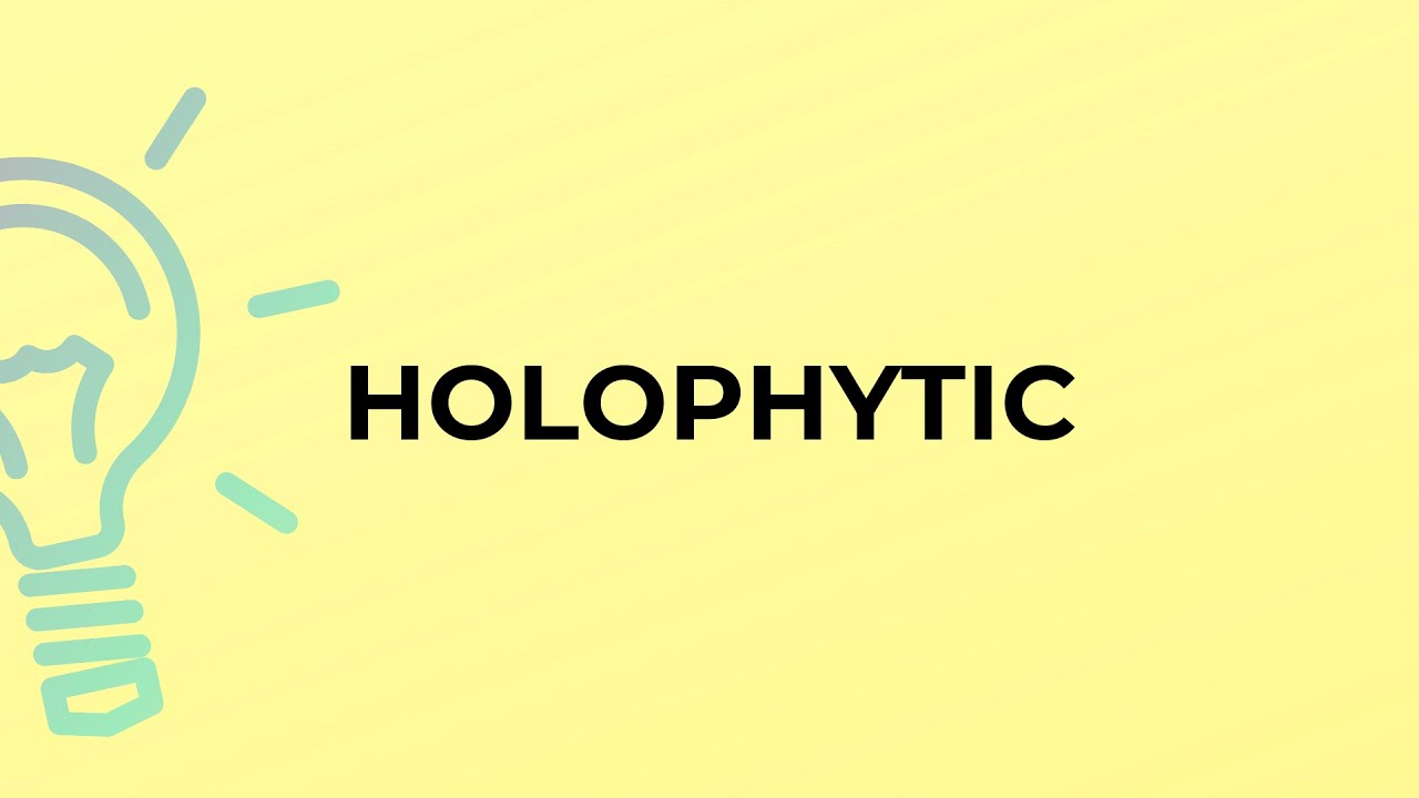 What is the meaning of the word HOLOPHYTIC? - YouTube