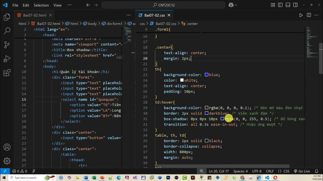 Bài tập tổng hợp HTML ft CSS - YouTube