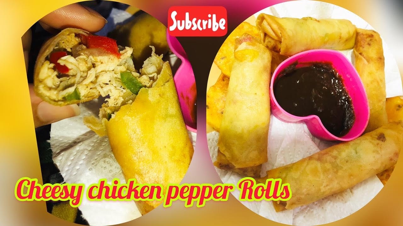Cheesy Chicken Pepper Rolls || Chicken Rolls Recipe || Ramadan Series ...