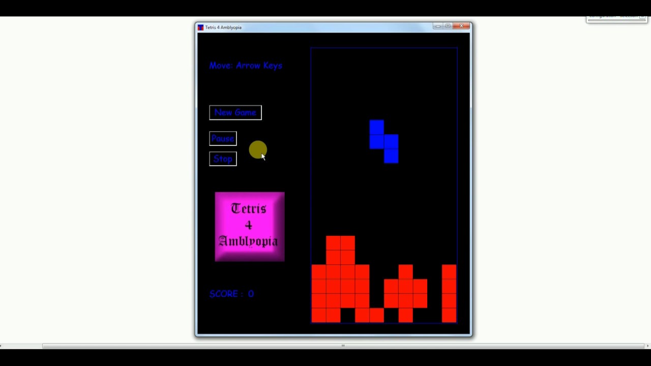 Amblyopia exercises: Tetris - Exercices pour l'amblyopie: Tétris - YouTube