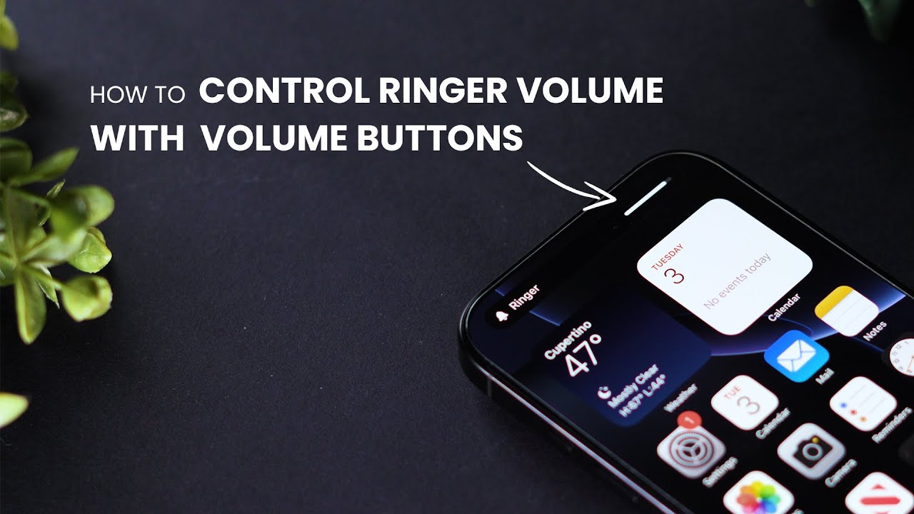 How to Control Ringer Volume with Volume Buttons on iPhone? - YouTube