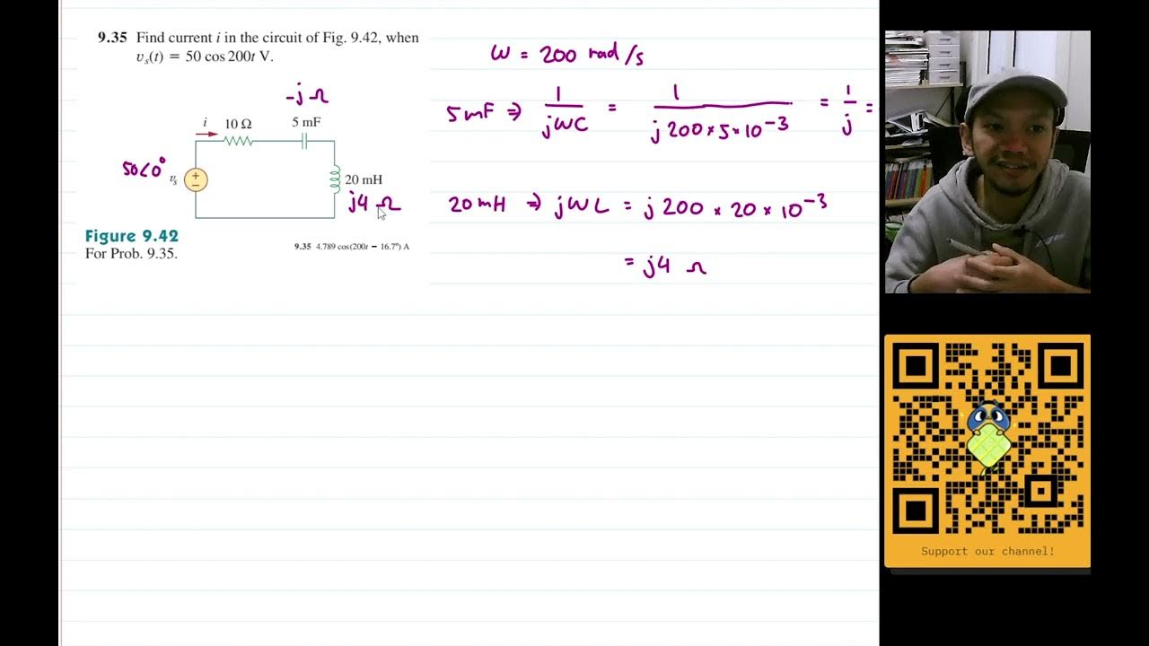 Problem 9.35 - Fundamental of Electric Circuits (Sadiku) 5th Ed - Impedance and Admittance - YouTube