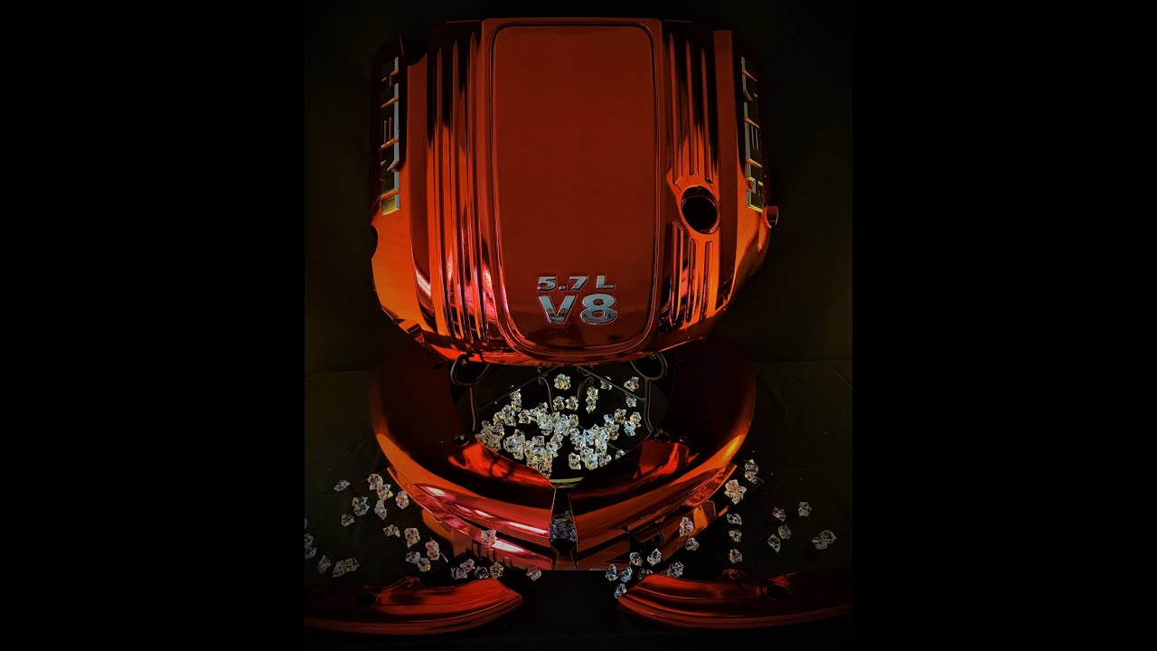 Dodge Charger Challenger Blood Red Engine Cover - YouTube