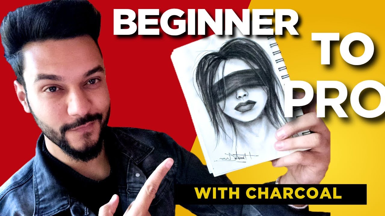 How to do realistic drawing with CHARCOAL | HIMANSHU SHARMA ARTS - YouTube
