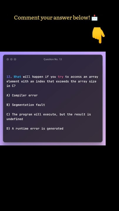 C Programming Quiz #13: Comment the Answer 🔥🔥🔥#coding #programminglanguage - YouTube