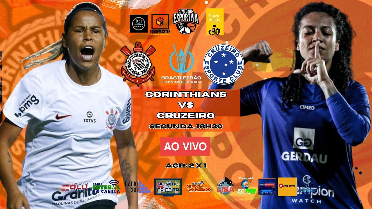 CORINTHIANS X CRUZEIRO - AO VIVO - BRASILEIRÃO FEMININO - QUARTAS - YouTube