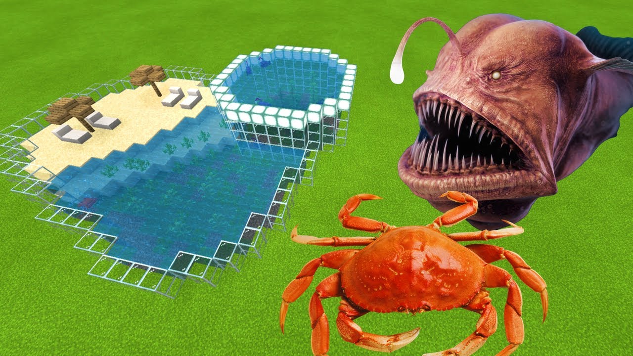 MCPE: How To Make a Crab & Angler Fish Farm - YouTube