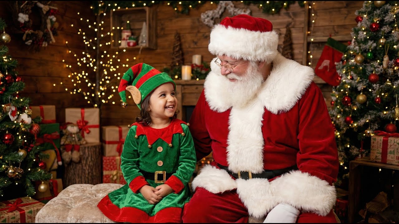 Let's Meet Santa Claus! | Santa's Grotto Visit | Christmas Videos for ...