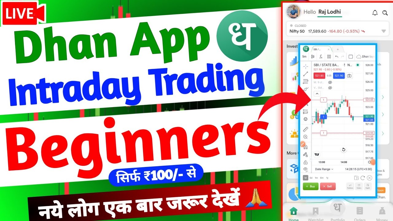 Dhan app Intraday Trading Live 2023 Intraday Trading for Beginner's 😍 ...
