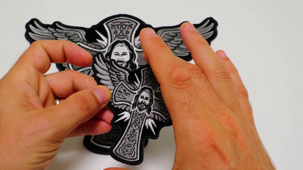 Jesus Cross Wings Embroidered Iron on Patch - YouTube