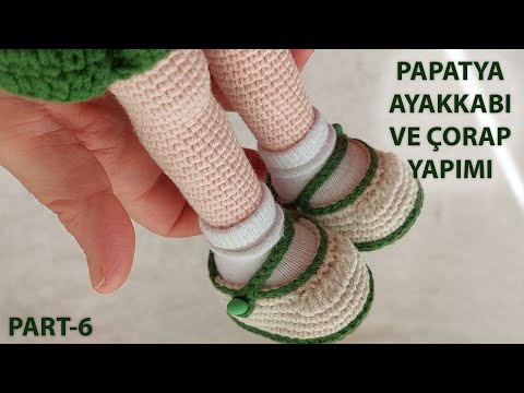 Papatya Bebek Ayakkabı ve çorap  yapımı PART6(English subtitle)