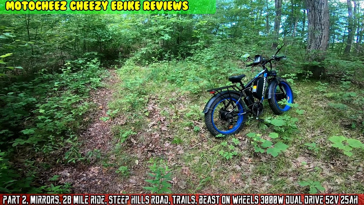 Part 2, 28 miles, Huge hills on / off road 38 mph BEAST on wheels 3000W ...