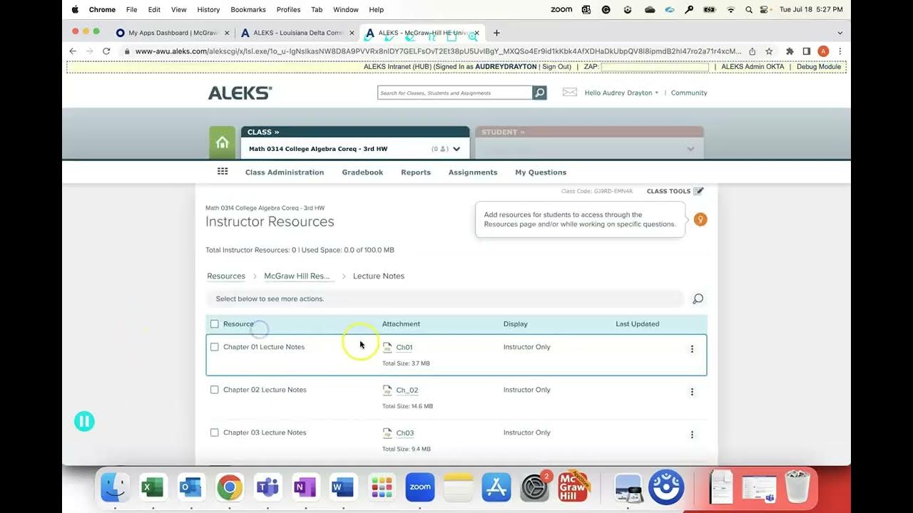 ALEKS How to Find Instructor Resources/Ebook - YouTube