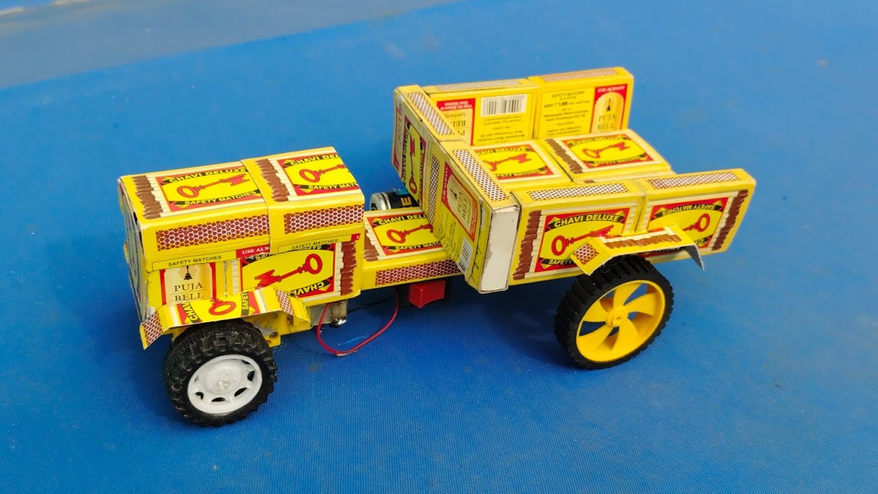 How to Make Matchbox Tractor At Home | Tractor Making with Matchbox ...