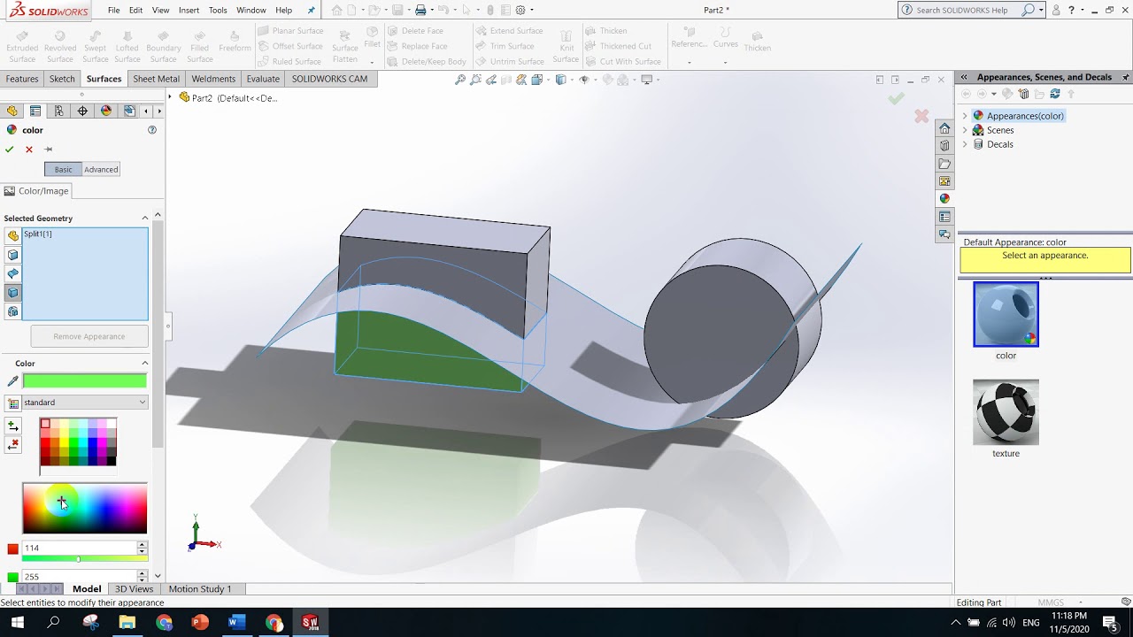 Bài 15: Quản lí Bodies, Lệnh Split trong Solidworks - YouTube