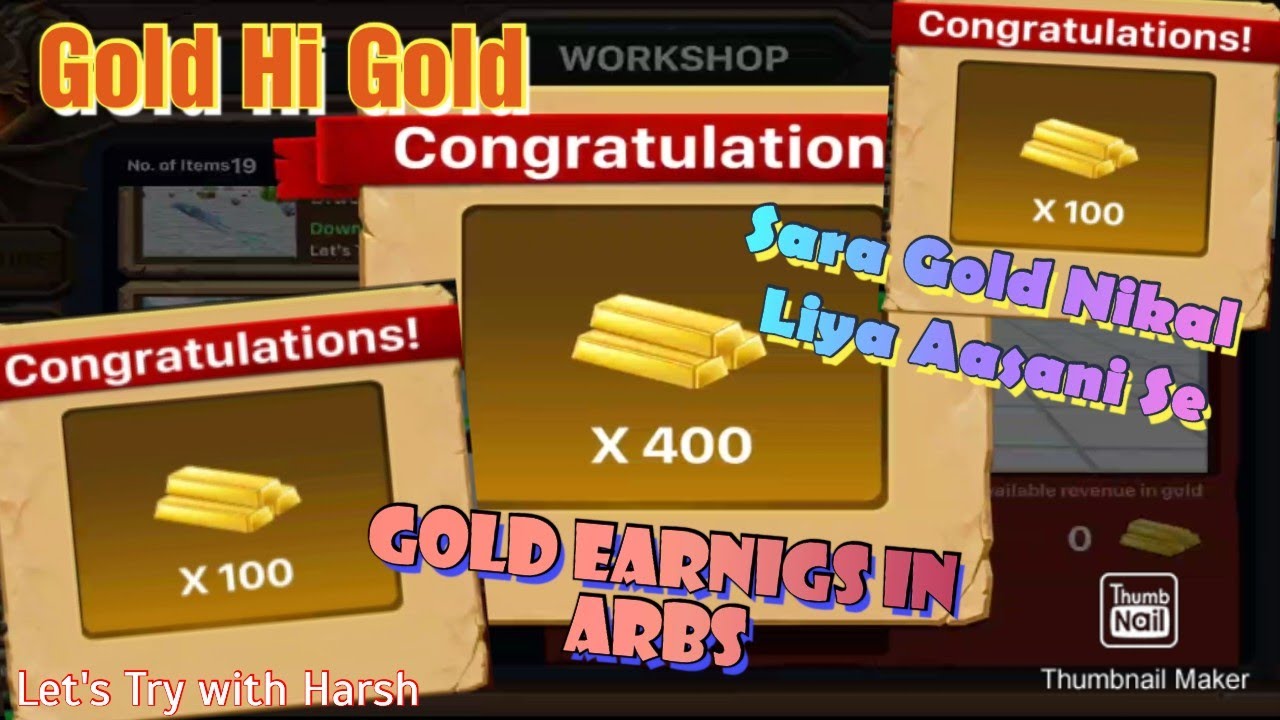 How to earn gold | Collect All gold in arbs mobile | Animal Revolt ...