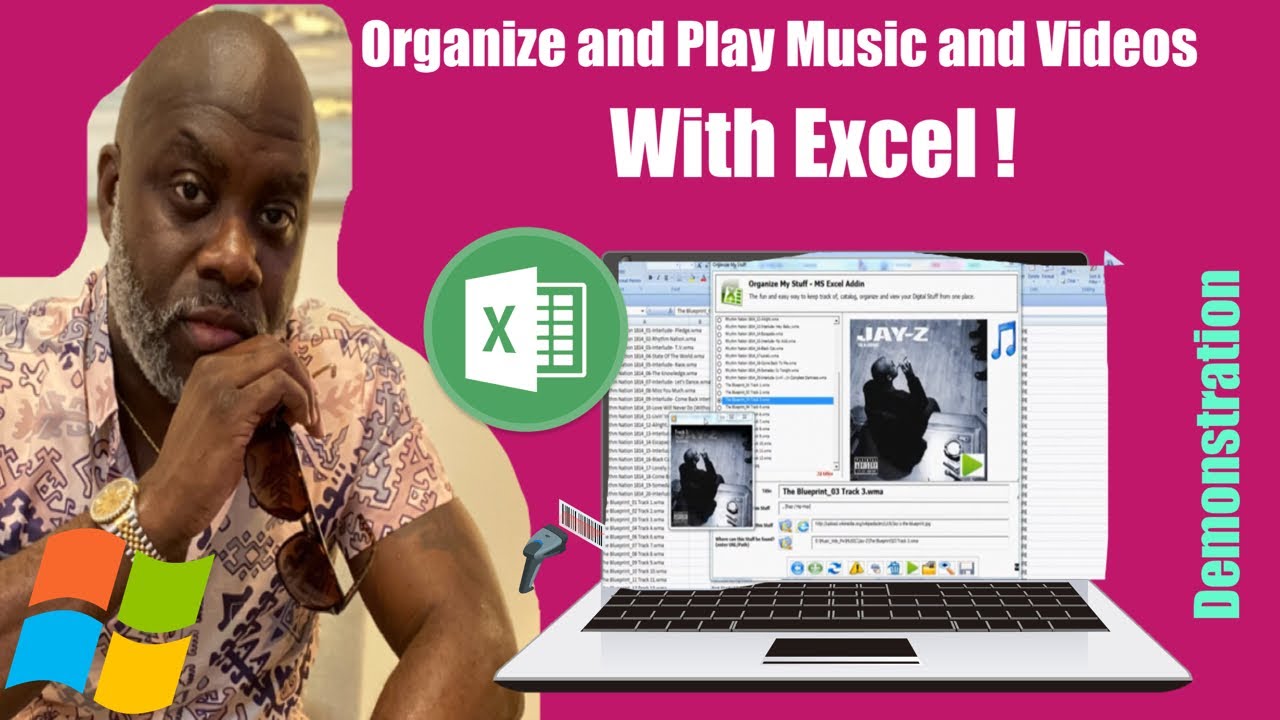 Use Excel To Organize Files and Play Music and Videos - YouTube