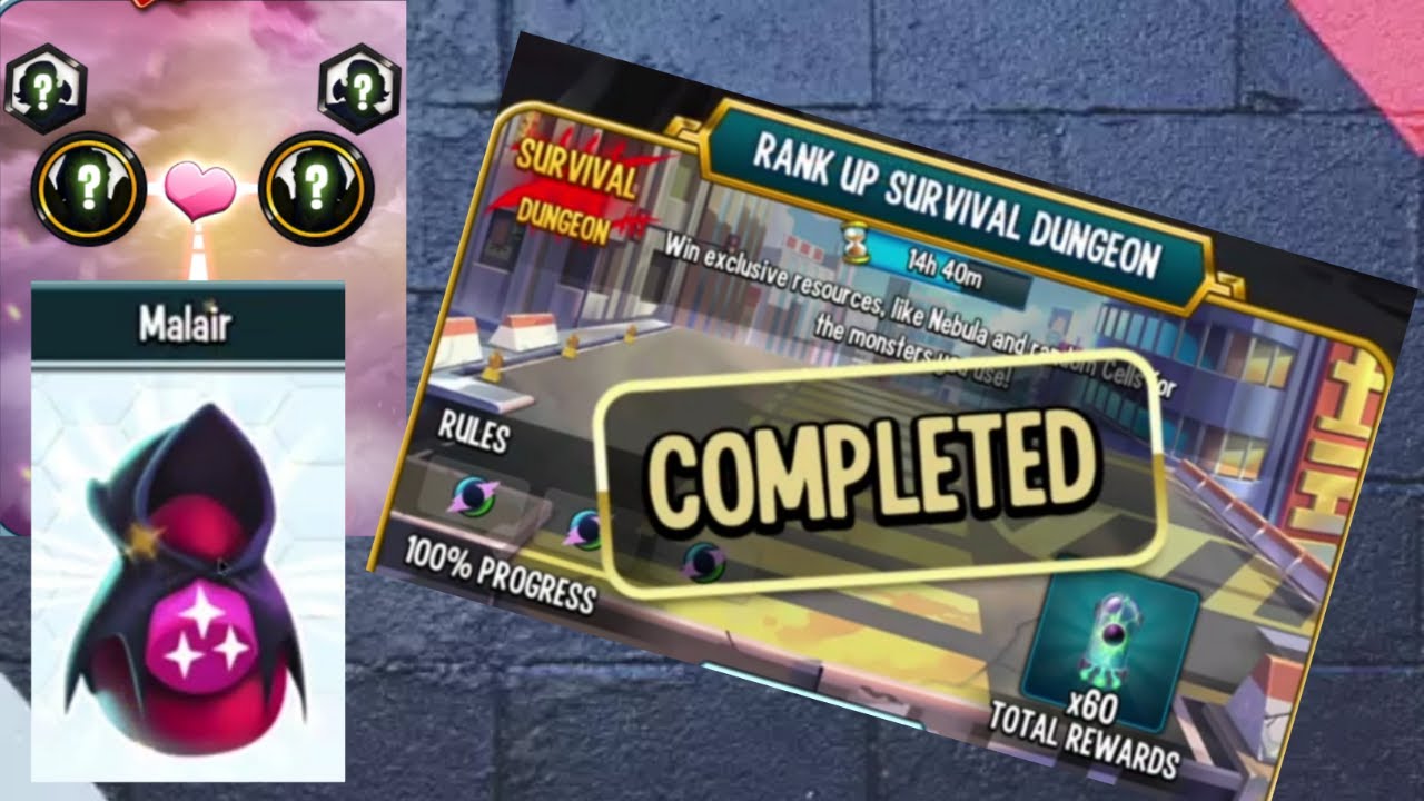 Monster Legends - Breed Legendary Malair & Completed Rank Up Survival ...