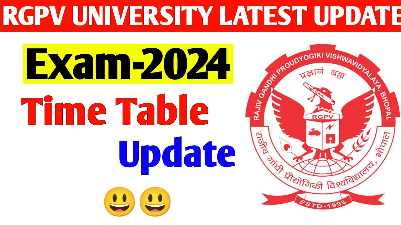 rgpv news today ( Btech/Bpharma Exam 2024 Time Table Update 😃) rgpv 3rd ...