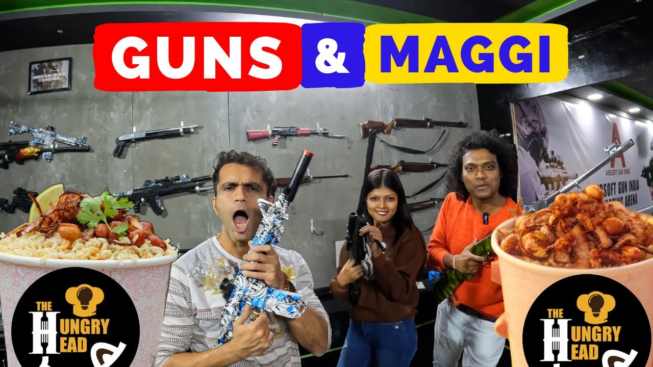 Vlog 295: Guns Hi Guns At Airsoft Guns India I Powai I Shark Tank Wale Hungry Head ka Maggie ...