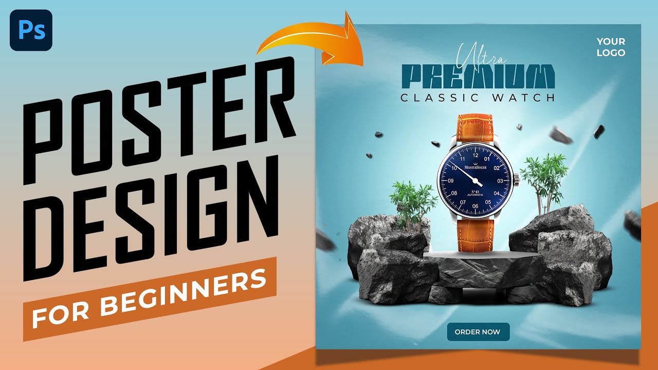 How To Create a Stunning Watch Poster in Photoshop – Easy Flyer Design ...