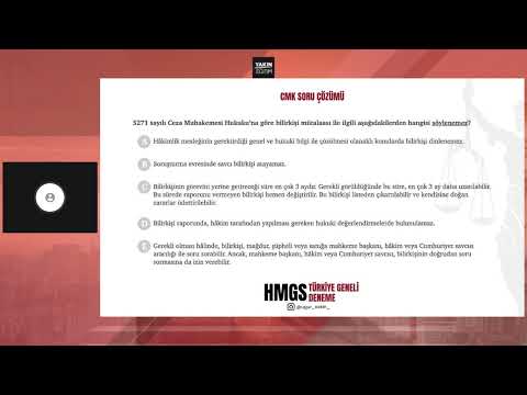 2025 HMGS-2 Deneme Sınavı | CMK Çözümleri – Uğur Hoca Anlatımıyla!