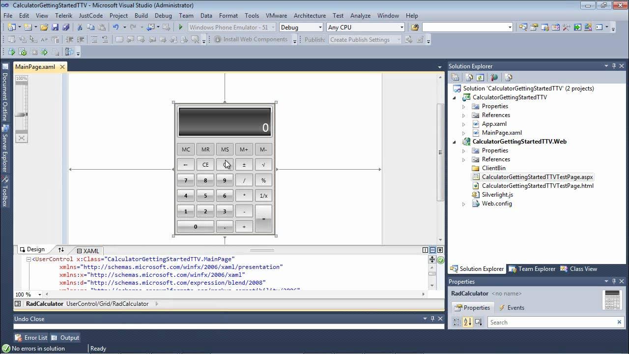 Calculator - Part 1: Getting Started (Silverlight & WPF) - YouTube
