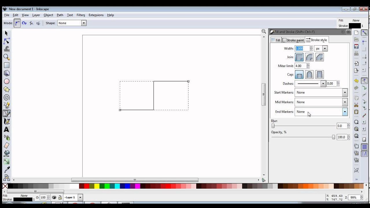 Inkscape Tips : Creating an arrow with an arrow head - YouTube