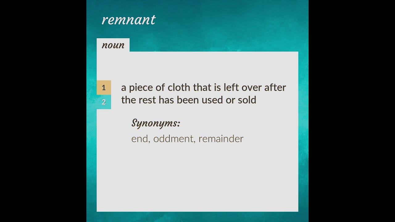 Remnants Meaning Of Remnants YouTube Remnants Meaning Of Remnants YouTube