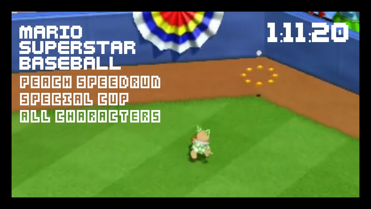 Mario Superstar Baseball - All Characters - Special Cup - Peach - 1:11: ...