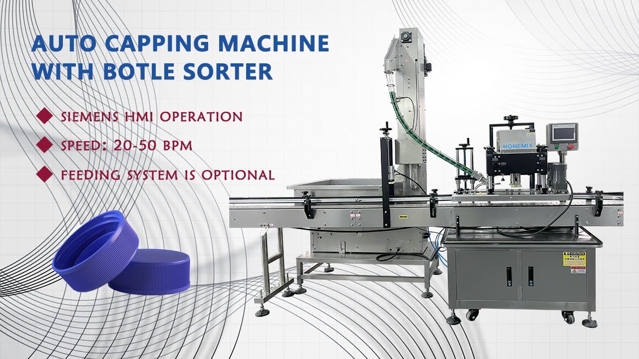 Automatic Feeding Cap and Capping machine for Plastic Cap - Hone ...