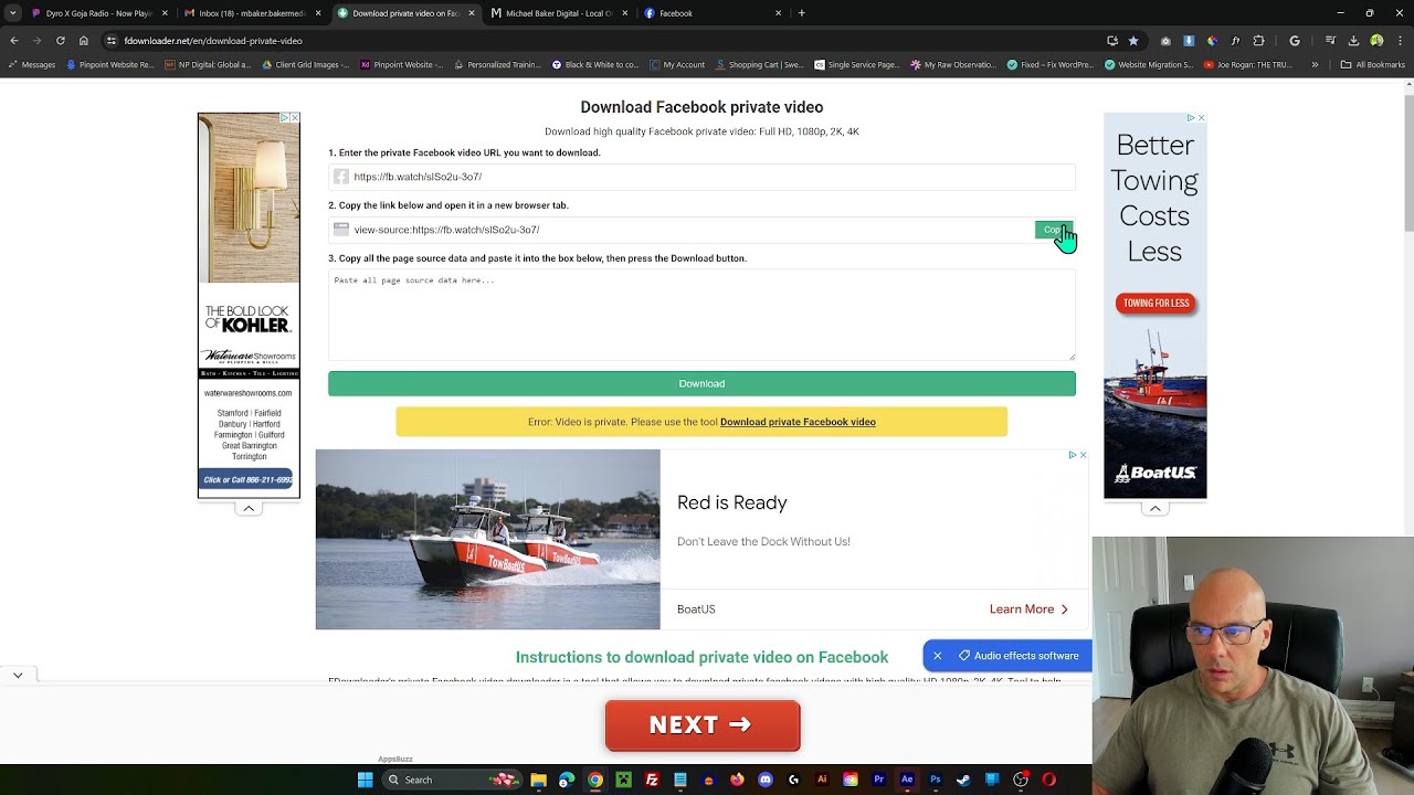 Quick tutorial: How to download video from private facebook group ...