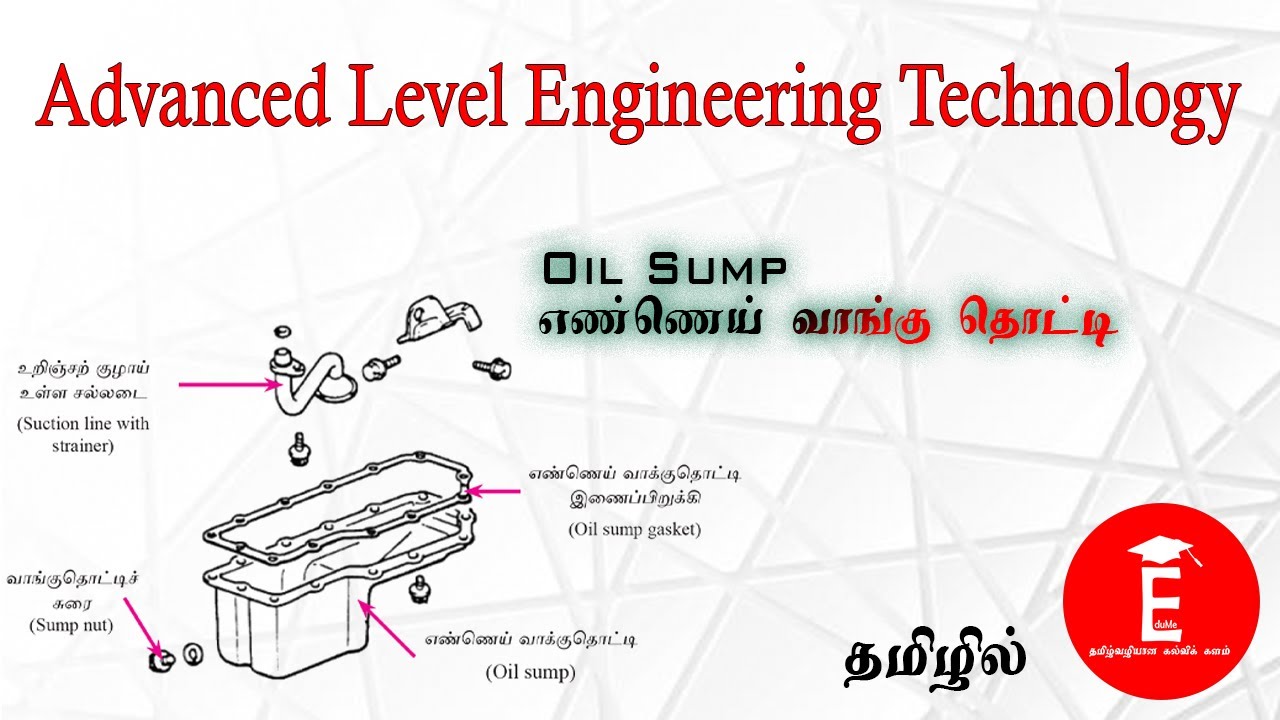 Oil sump in Engineering technology (etech) tamil | எண்ணெய் வாங்கு தொட்டி #etech #tamil # ...