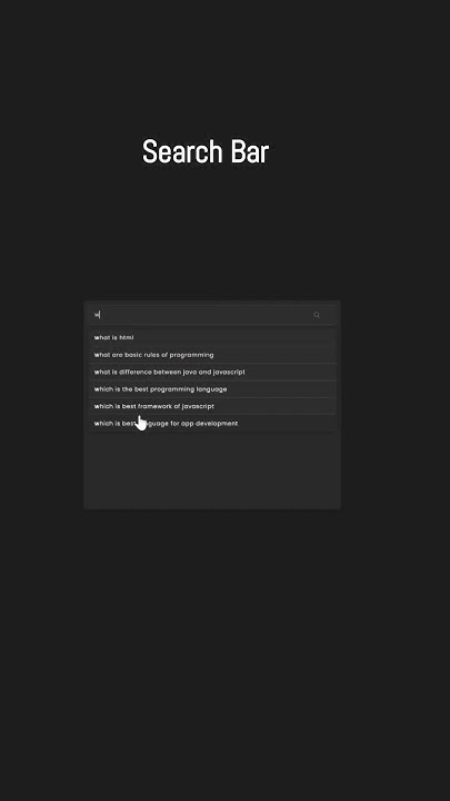 Autocomplete Search Bar In Html Css Javascript Searchbar Autocomplete Webdesign Coding Youtube