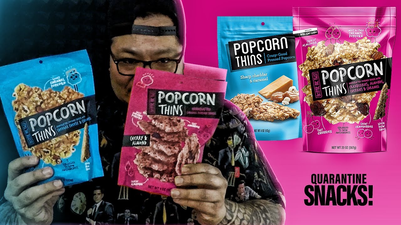 trying some Popcorn thins - YouTube