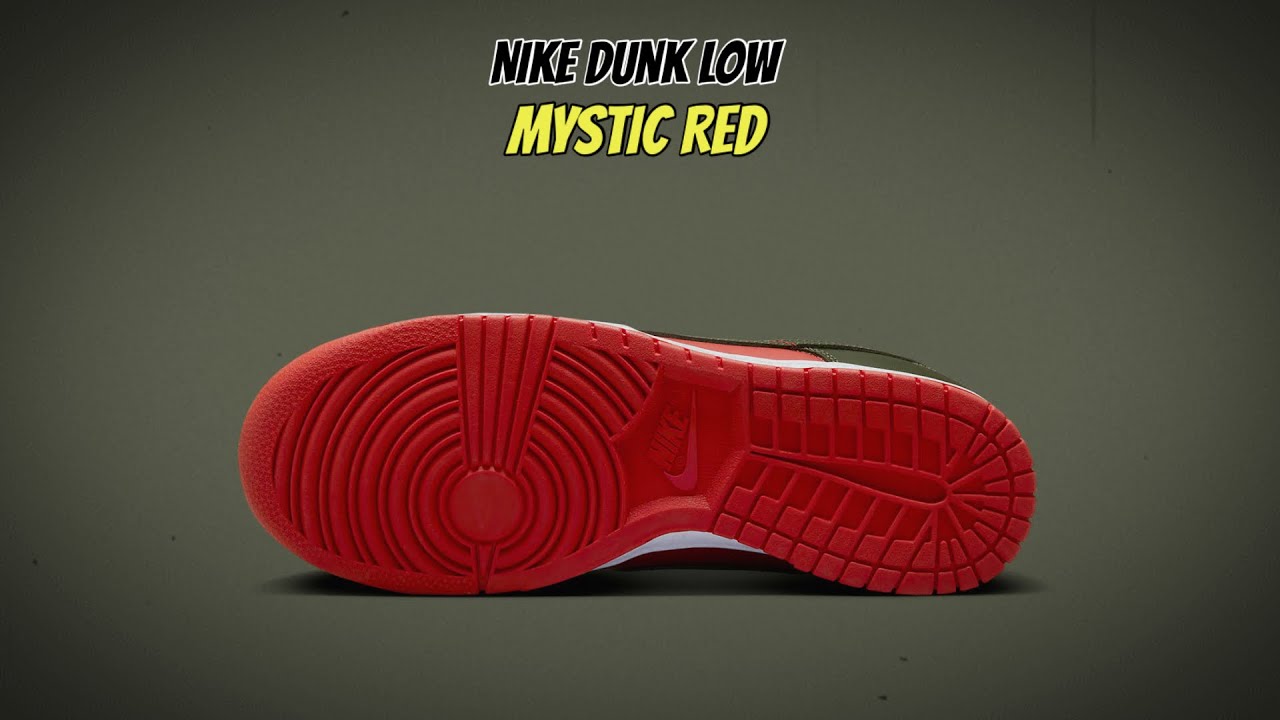 Nike Dunk Low Mystic Red - YouTube