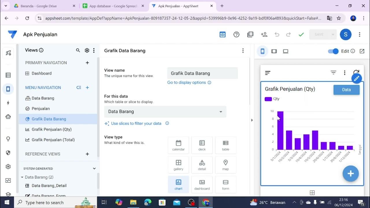 Tugas SIM membuat aplikasi tanpa coding menggunakan appshet - YouTube