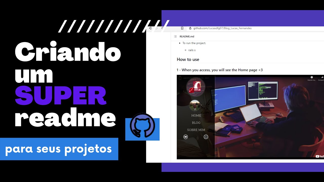 COMO CRIAR UM SUPER README PARA SEUS PROJETOS - YouTube