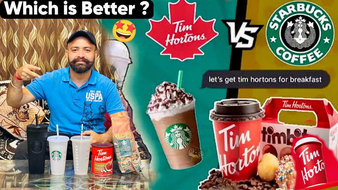 Starbucks Coffee VS Tim Hortons 😱 | Which is Better 😍 *Comparison ...