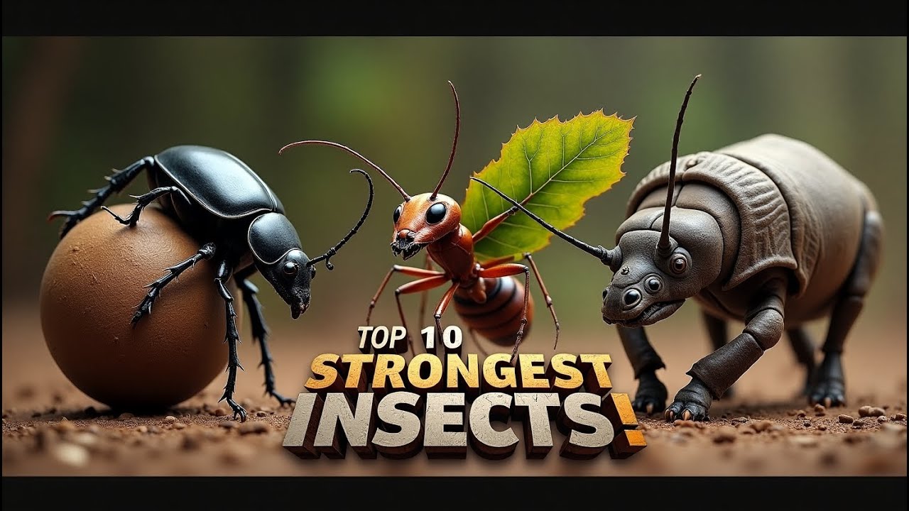 Top 10 Strongest Insects in the World 🐜 | Tiny Titans of Nature ...