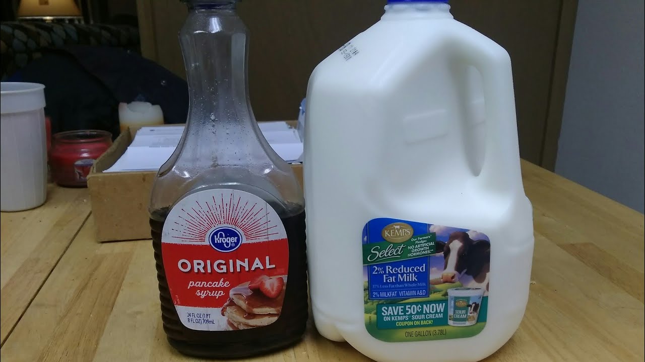 Maple Syrup Milk Challenge - YouTube