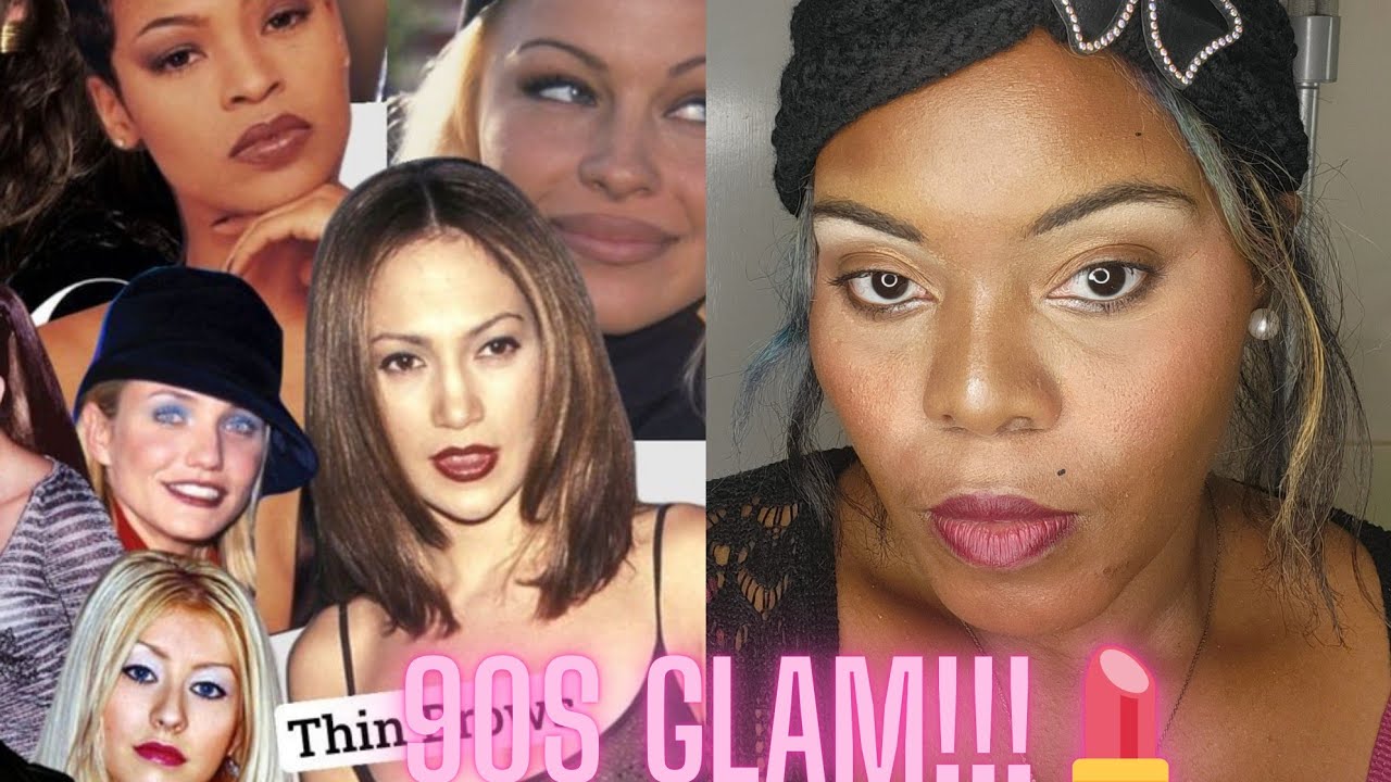90S INSPIRED GLAM LOOK!😍(NO FOUNDATION!)#makeup #howto #90s #goldenera ...